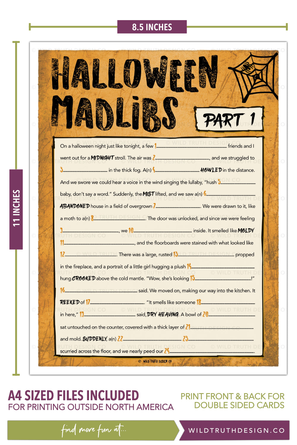 Outdoor Halloween Scavenger Hunt & Mad Lib Ghost Story 👻 Group Games ...